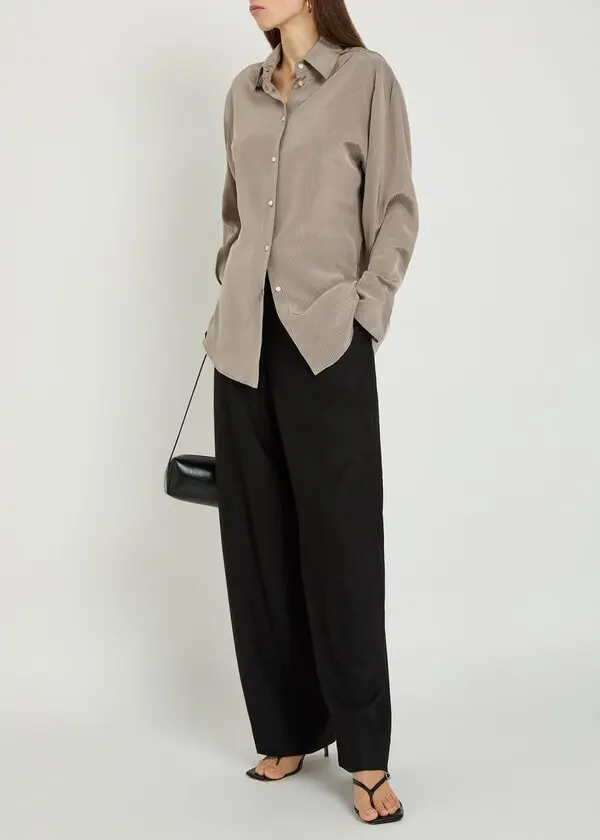 RÓHE Open Sleeve Striped Woven Shirt