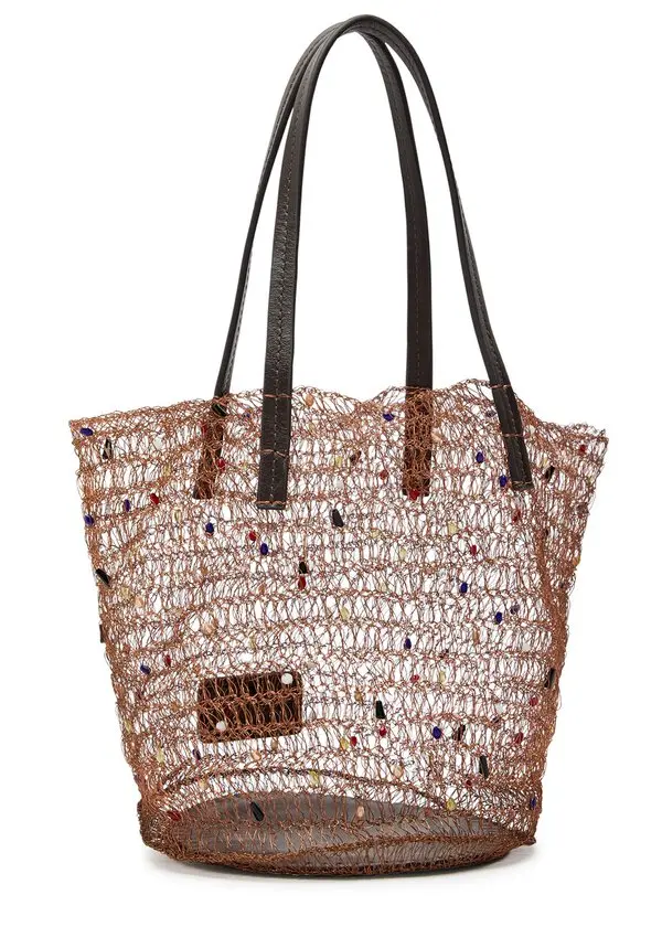 Staud Jewel Embellished Wire Bucket Bag