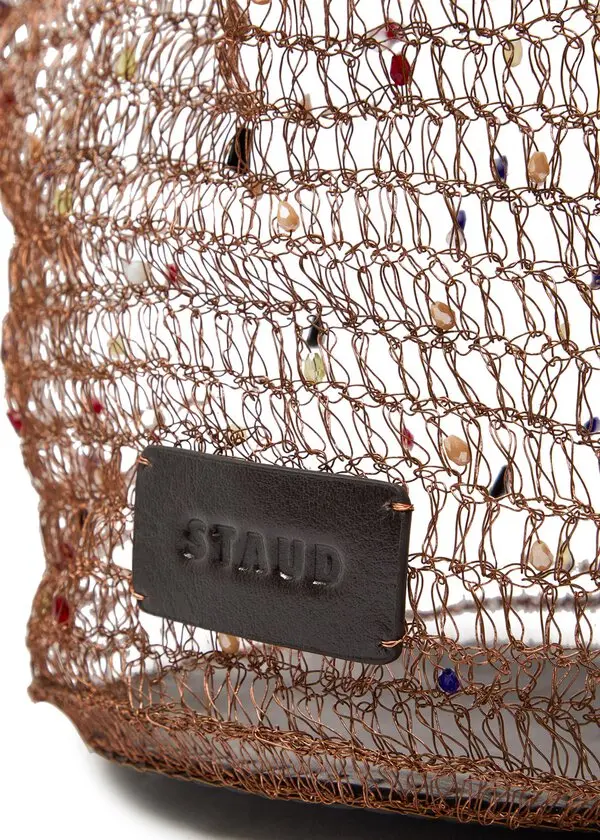 Staud Jewel Embellished Wire Bucket Bag
