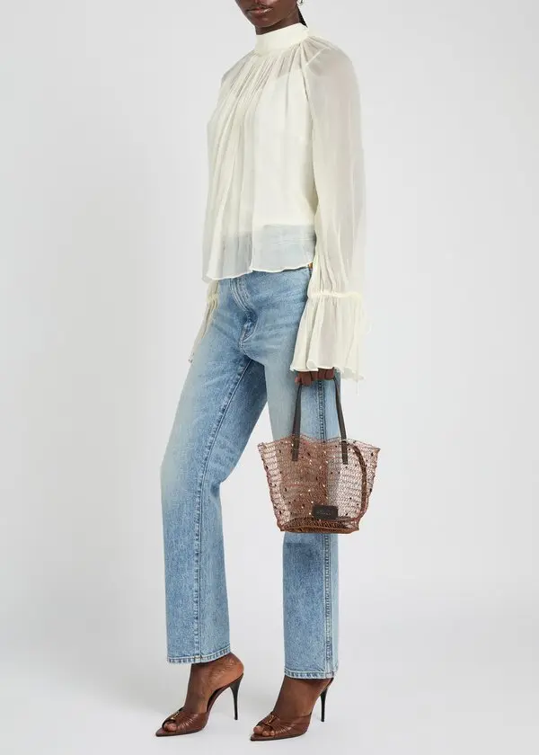 Staud Jewel Embellished Wire Bucket Bag