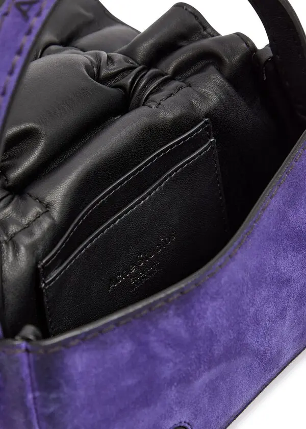 Acne Studios Multipocket Micro Distressed Suede Top Handle Bag
