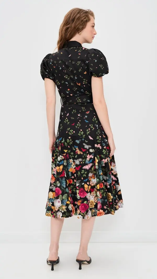 Alice + Olivia Henrietta Midi Dress - Solar Strength Black