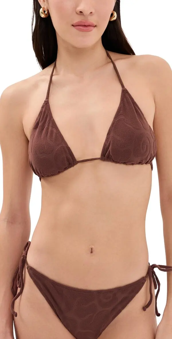 Oas Sunero Calia Bikini Top - Dk Brown