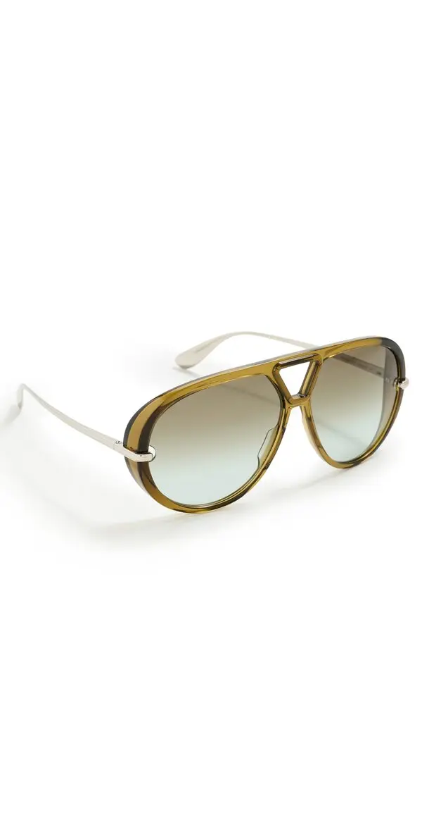 Bottega Veneta Aviator Frame Sunglasses - Brown/silver