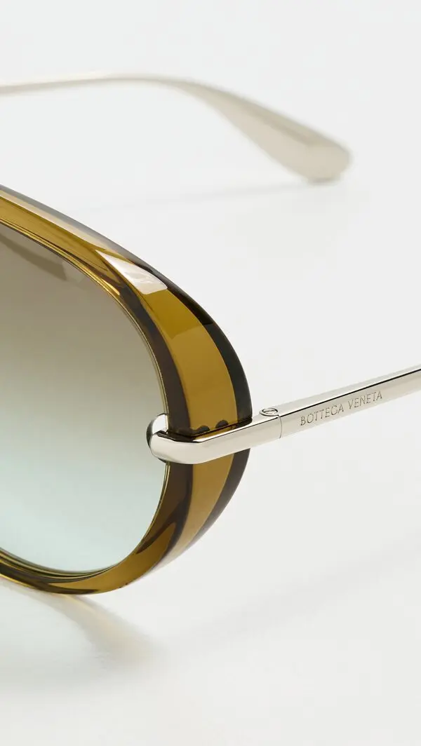 Bottega Veneta Aviator Frame Sunglasses