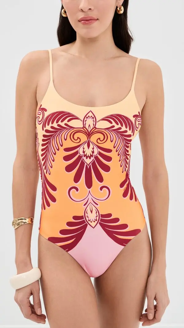 Farm Rio Printed One Piece Swimsuit