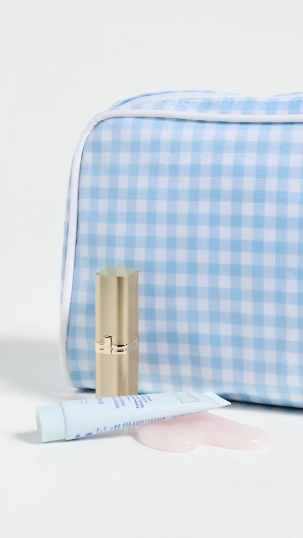 WEEZIE Small Gingham Toiletry Bag