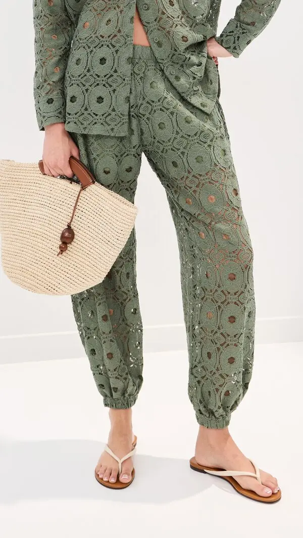 LE BOP Briar Lace Pants - Olive