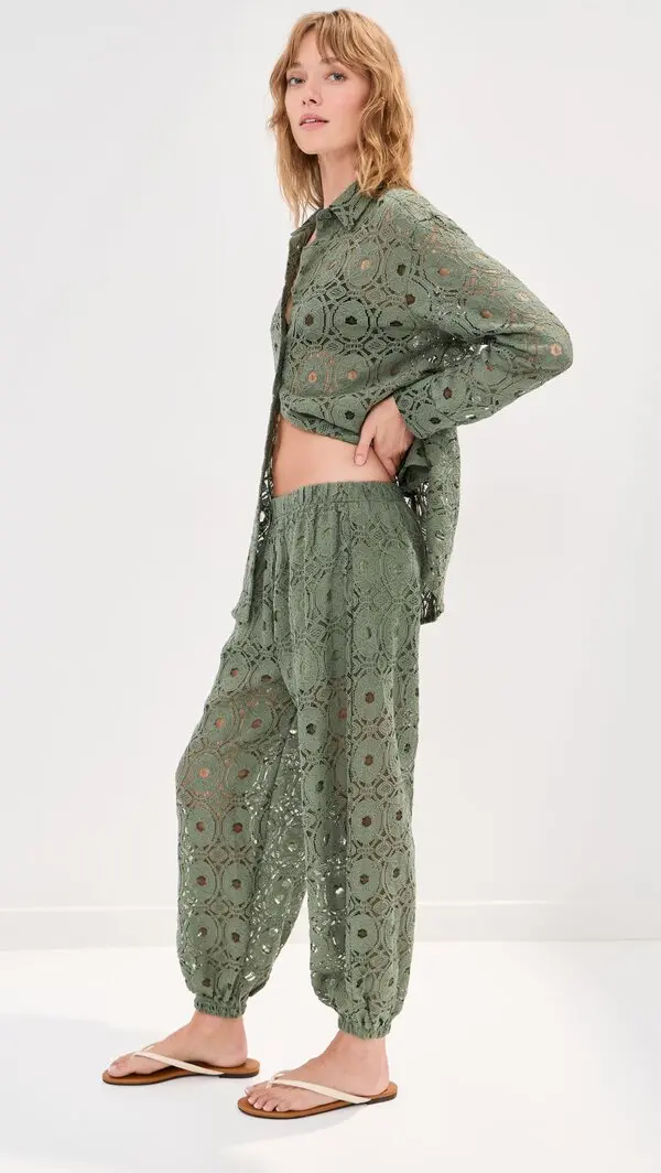 LE BOP Briar Lace Pants - Olive
