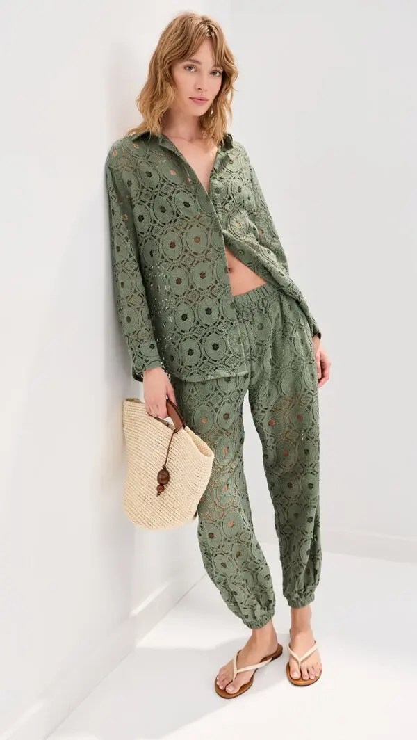 LE BOP Briar Lace Pants - Olive