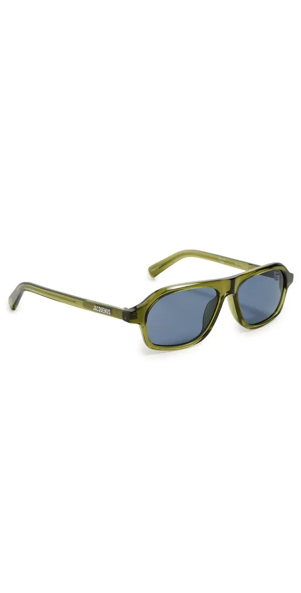 Jacquemus Bcane Sunglasses - Khaki/silver/dark Navy