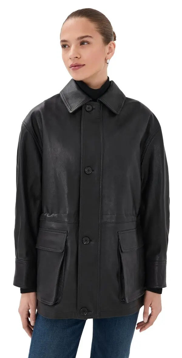 ARMA Maeve Vegetal Leather Jacket - Black