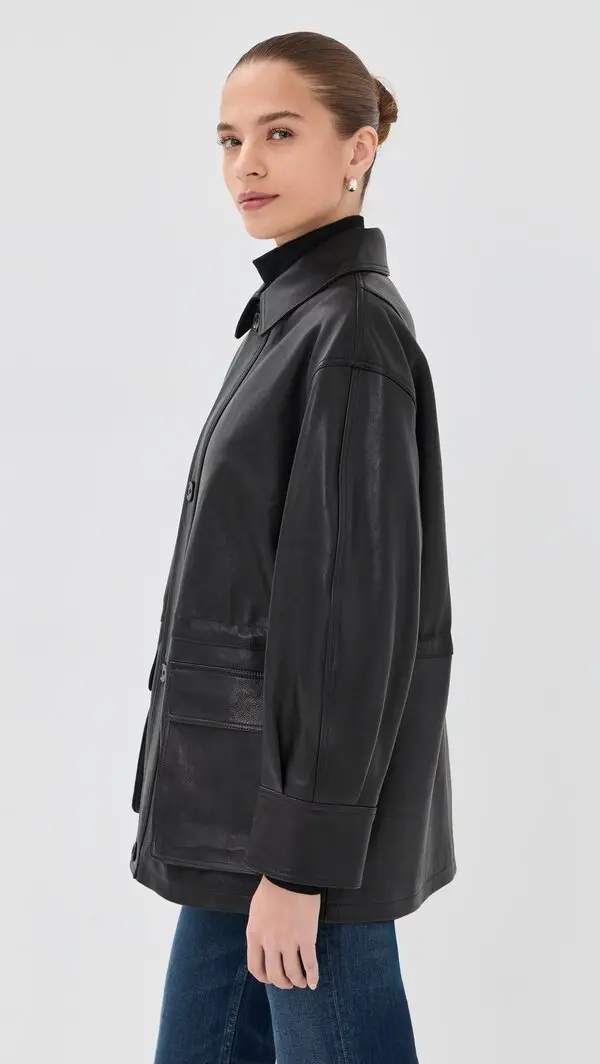 ARMA Maeve Vegetal Leather Jacket - Black