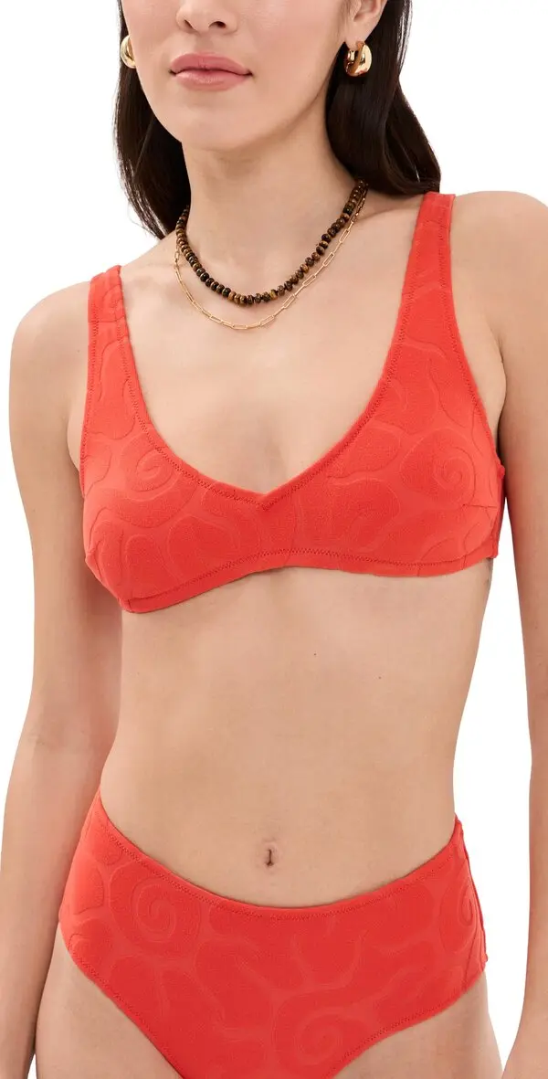 Oas Sunero Roccia Bikini Top - Red