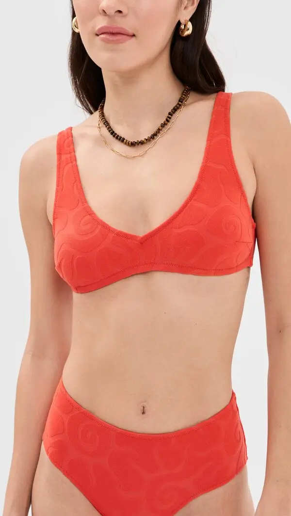 Oas Sunero Roccia Bikini Top - Red