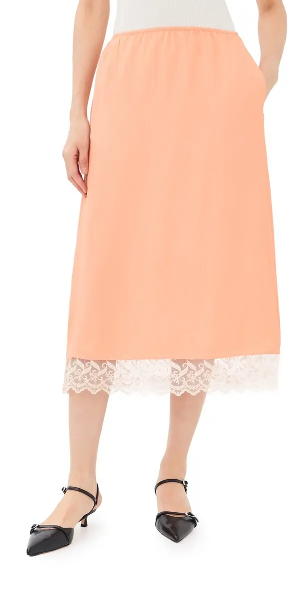Simone Rocha Lace Trim Negligee Skirt