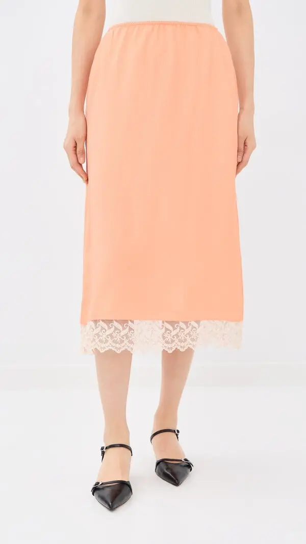Simone Rocha Lace Trim Negligee Skirt