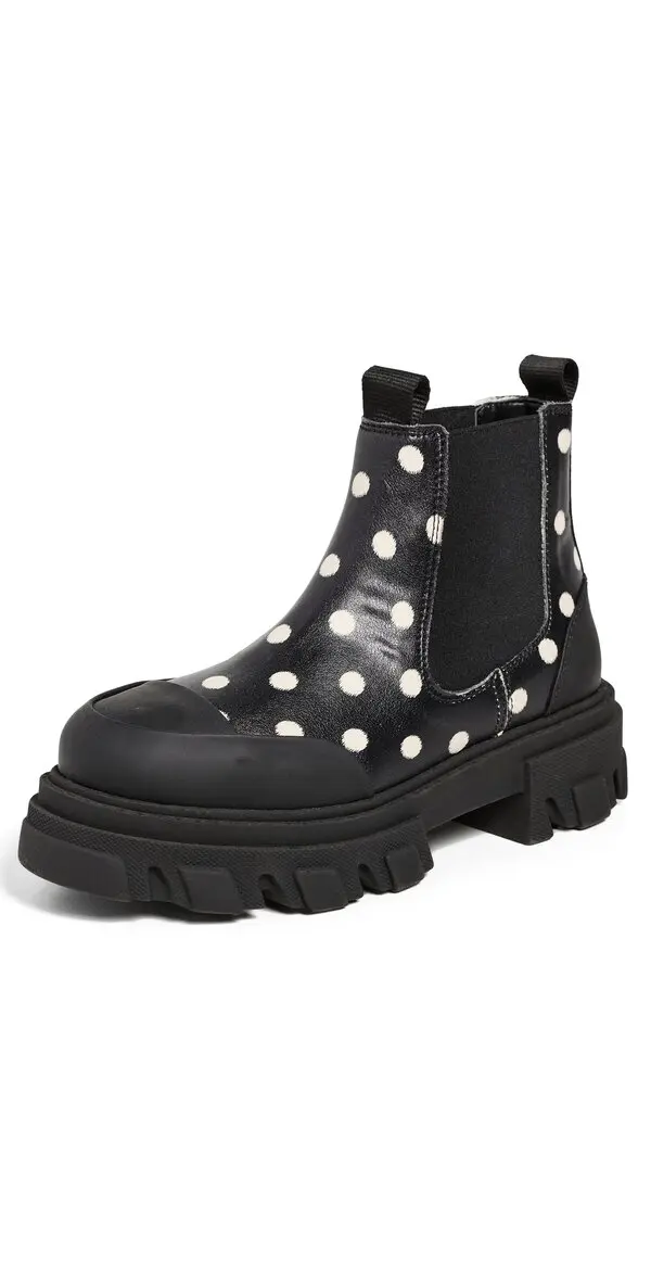 GANNI Cleated Low Chelsea Boots