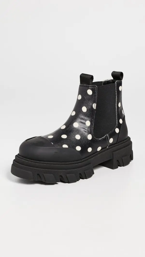 GANNI Cleated Low Chelsea Boots