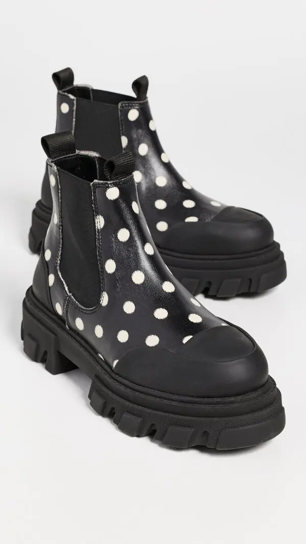 GANNI Cleated Low Chelsea Boots