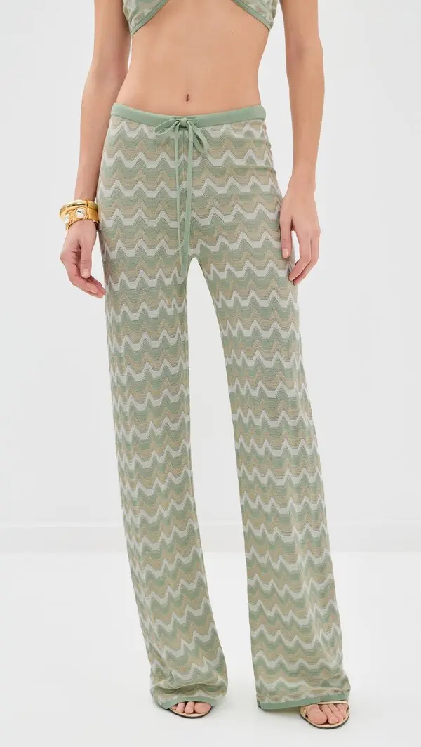 Devon Windsor Fiora Stripe Knit Pants - Aloe