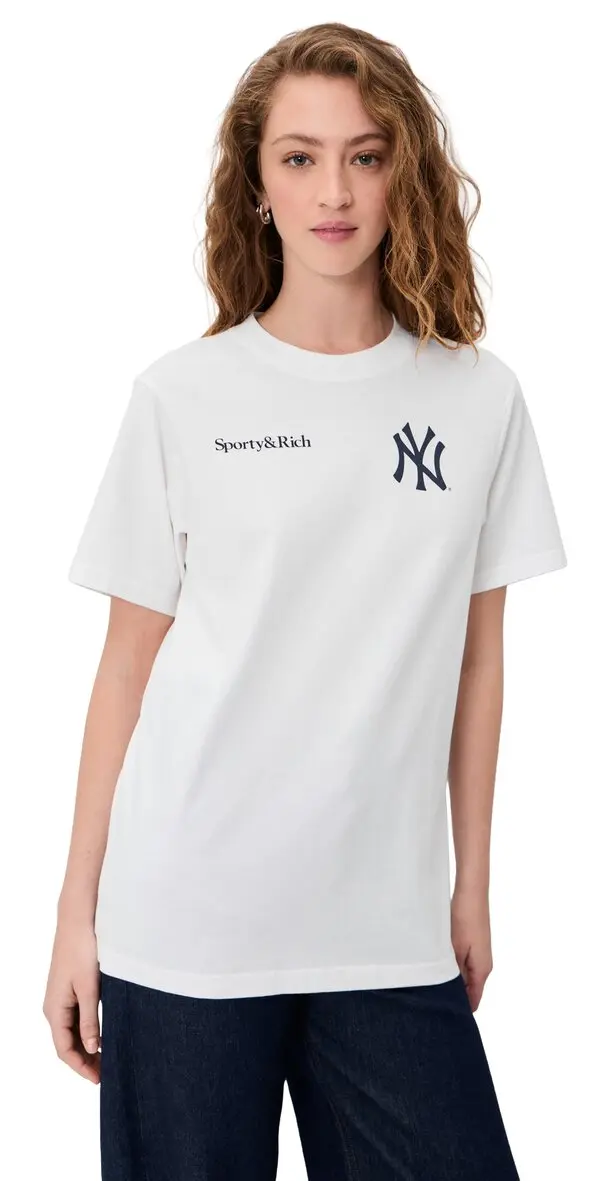 Sporty & Rich Yankees Curve T-shirt