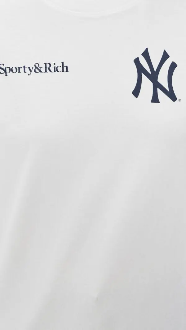 Sporty & Rich Yankees Curve T-shirt