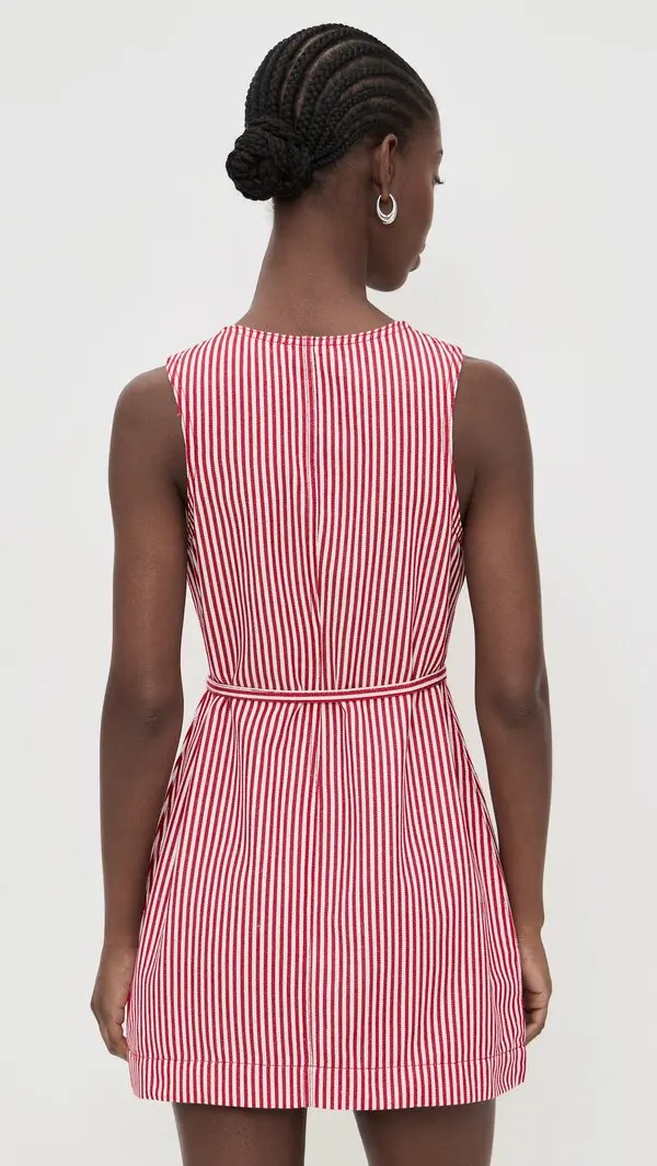 Minkpink Striped Mini Dress With Belt