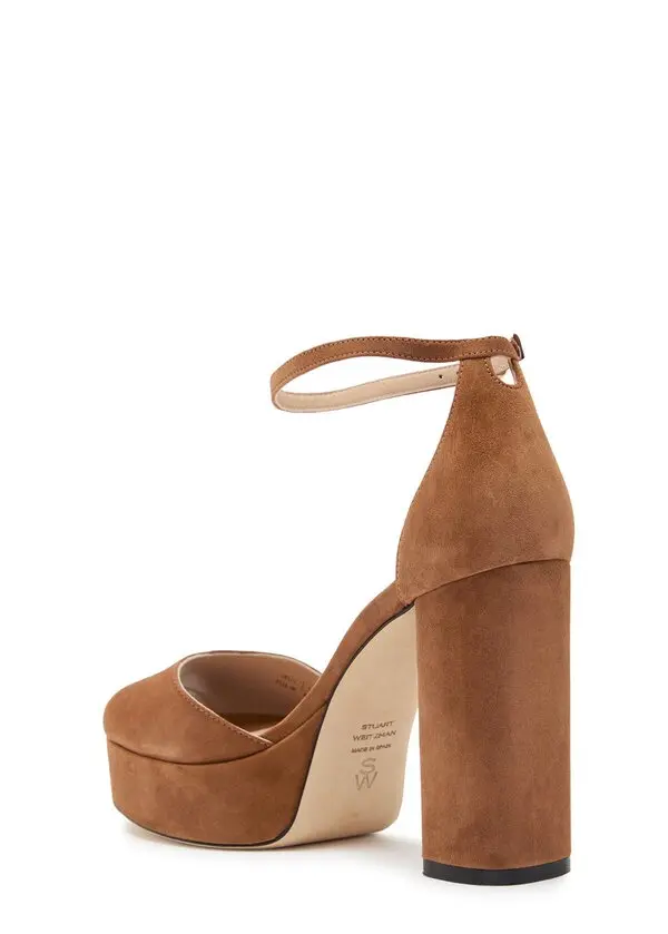 STUART WEITZMAN Sabrina 110 Suede Platform Sandals