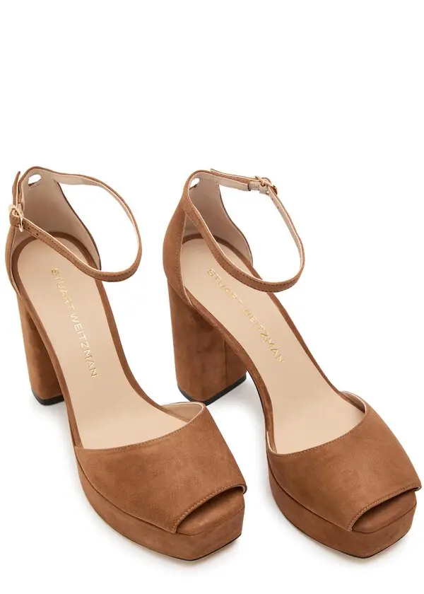 STUART WEITZMAN Sabrina 110 Suede Platform Sandals