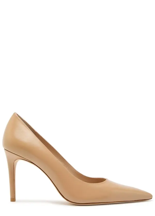 STUART WEITZMAN Power 85 Leather Pumps - Beige