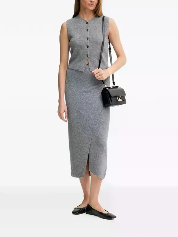 OUI Knitted Split Midi Skirt