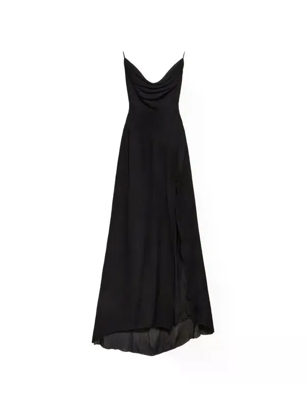 Blumarine Gown With Cowl Neck And Slit