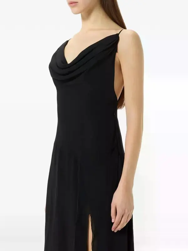 Blumarine Gown With Cowl Neck And Slit