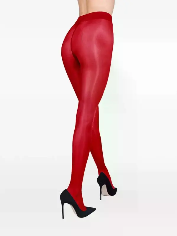 MAISON CLOSE Obsession Semi-sheer Finish Tights - Red