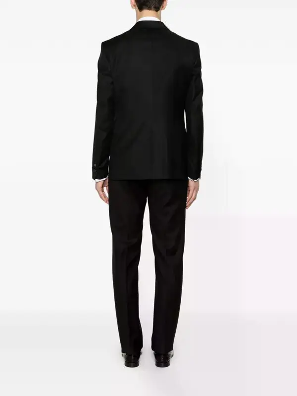 Tagliatore Satin-trim Suit - Black