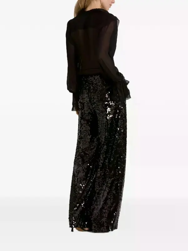 Alberta Ferretti Sequined Trousers - Black