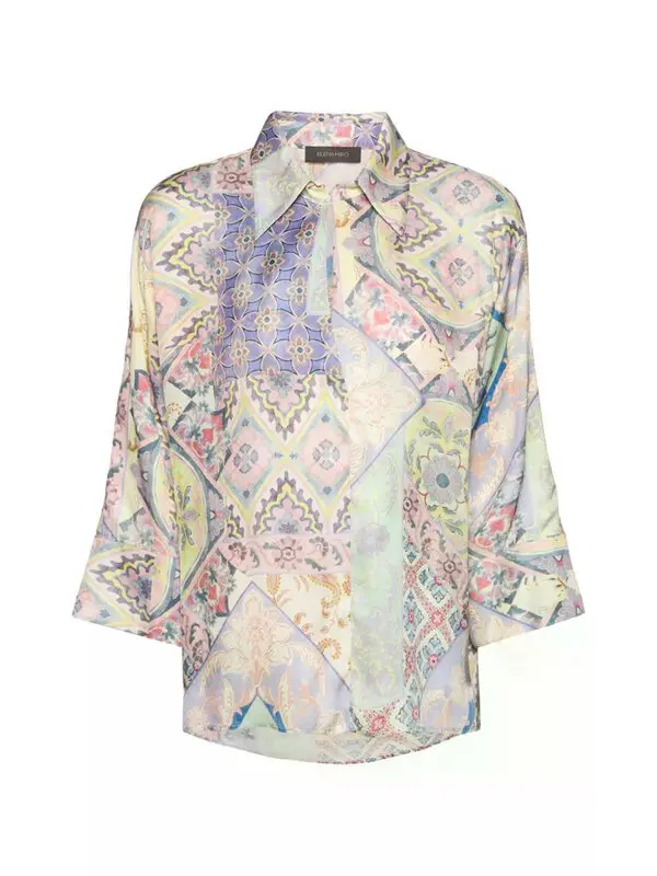 ELENA MIRÒ Patterned Patchwork Shirt