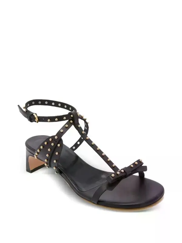 ODISSI Jackie Mid Leather Sandals - Black