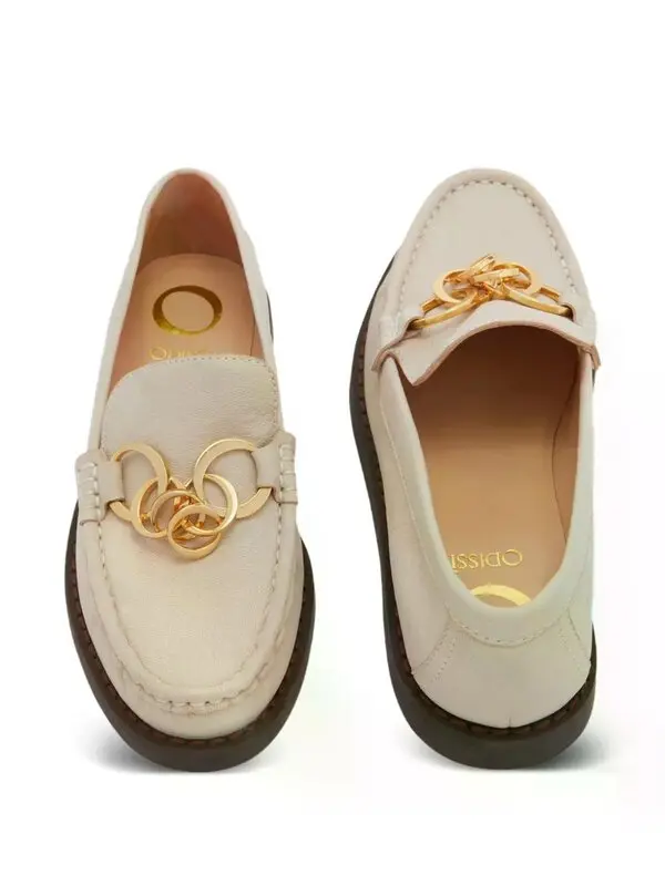ODISSI Leather Loafers - Neutrals