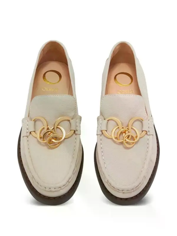 ODISSI Leather Loafers - Neutrals