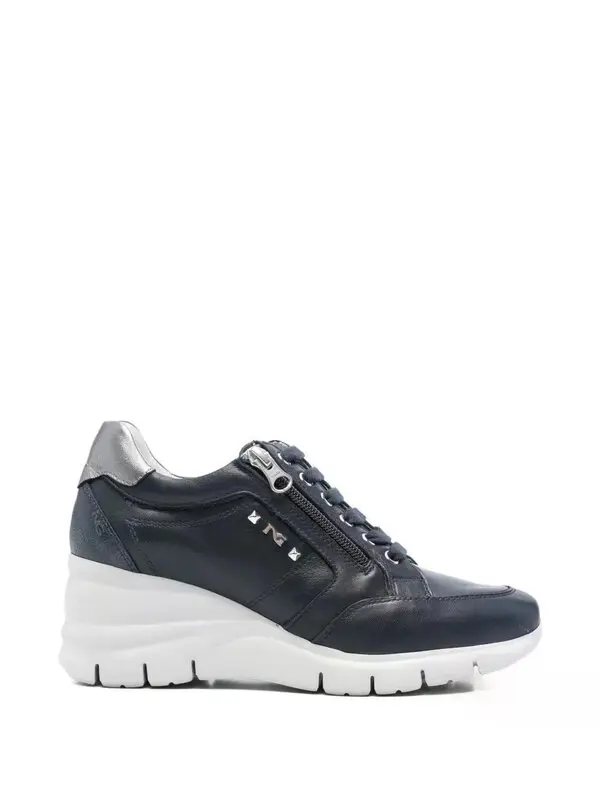 NEROGIARDINI Leather Zip Detail Sneakers