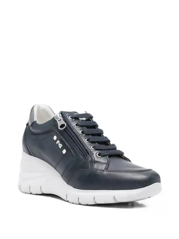 NEROGIARDINI Leather Zip Detail Sneakers
