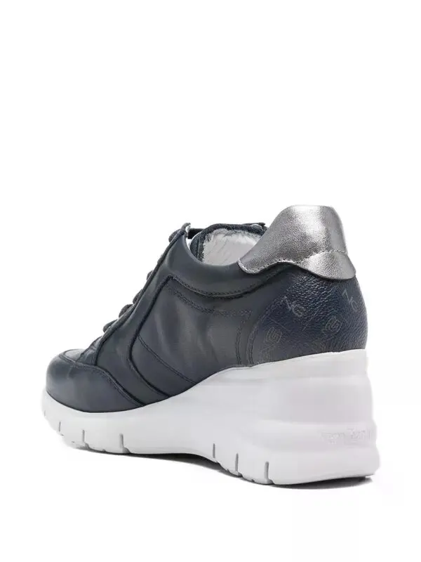 NEROGIARDINI Leather Zip Detail Sneakers