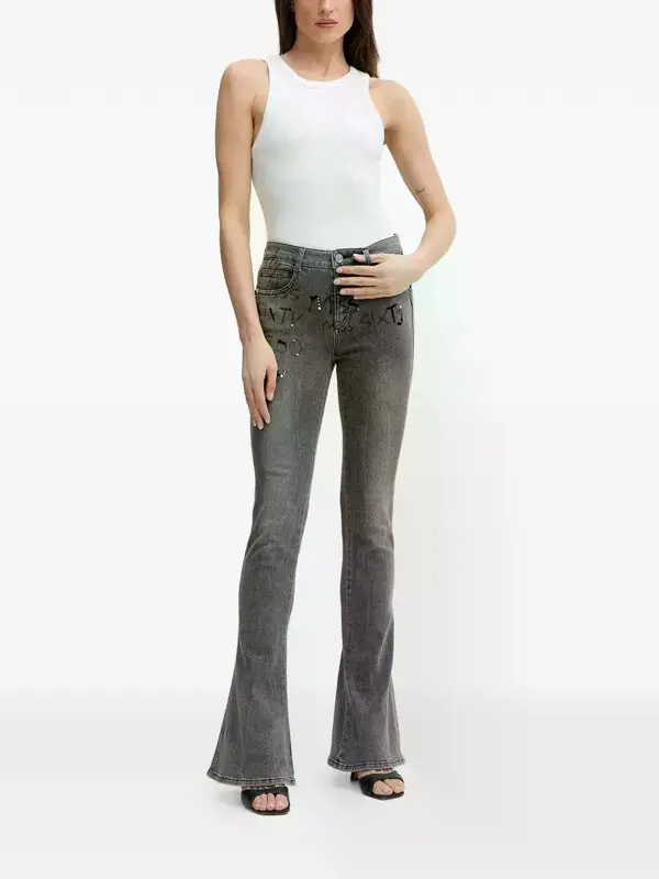Miss Sixty Front Embellished Flared Jeans