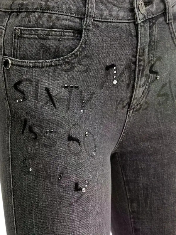 Miss Sixty Front Embellished Flared Jeans
