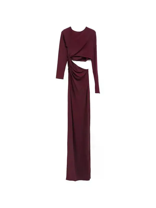 Atlein Cut-out Maxi Dress - Red