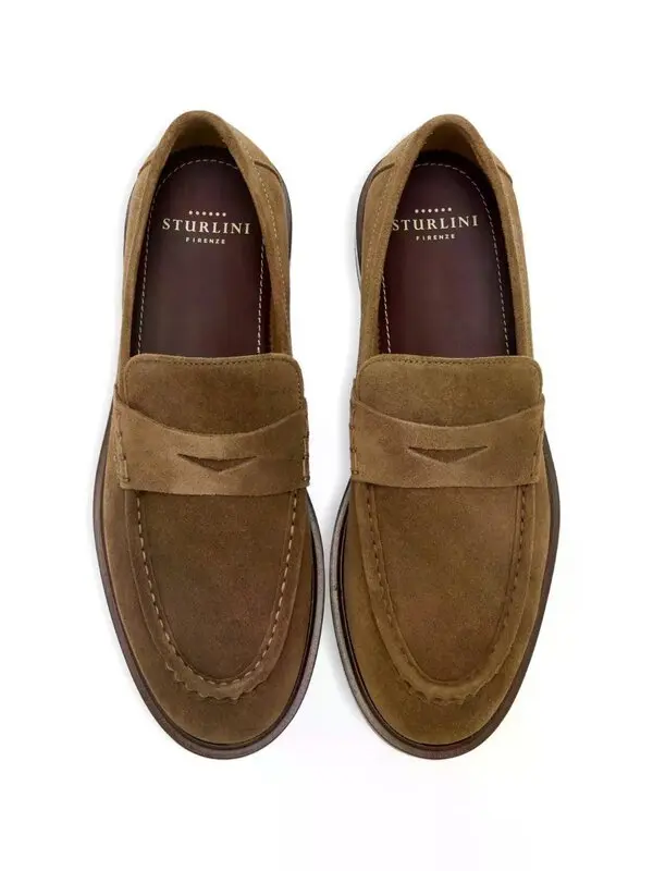 STURLINI FIRENZE Penny Stitch Loafers - Brown