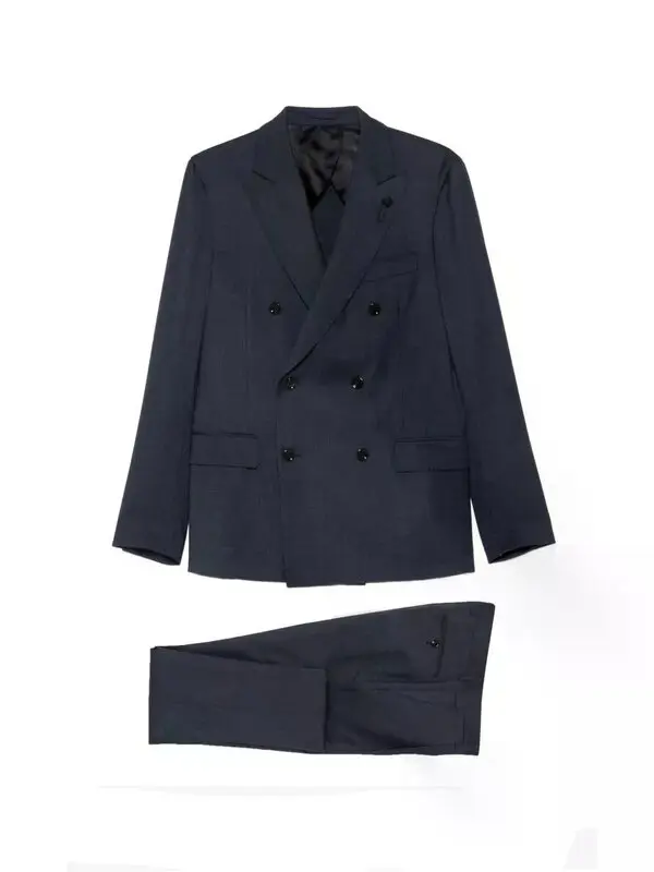 LARDINI Double-breasted Suit - Blue