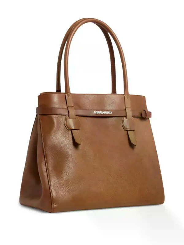 Dsquared2 Calf Leather Tote Bag - Brown